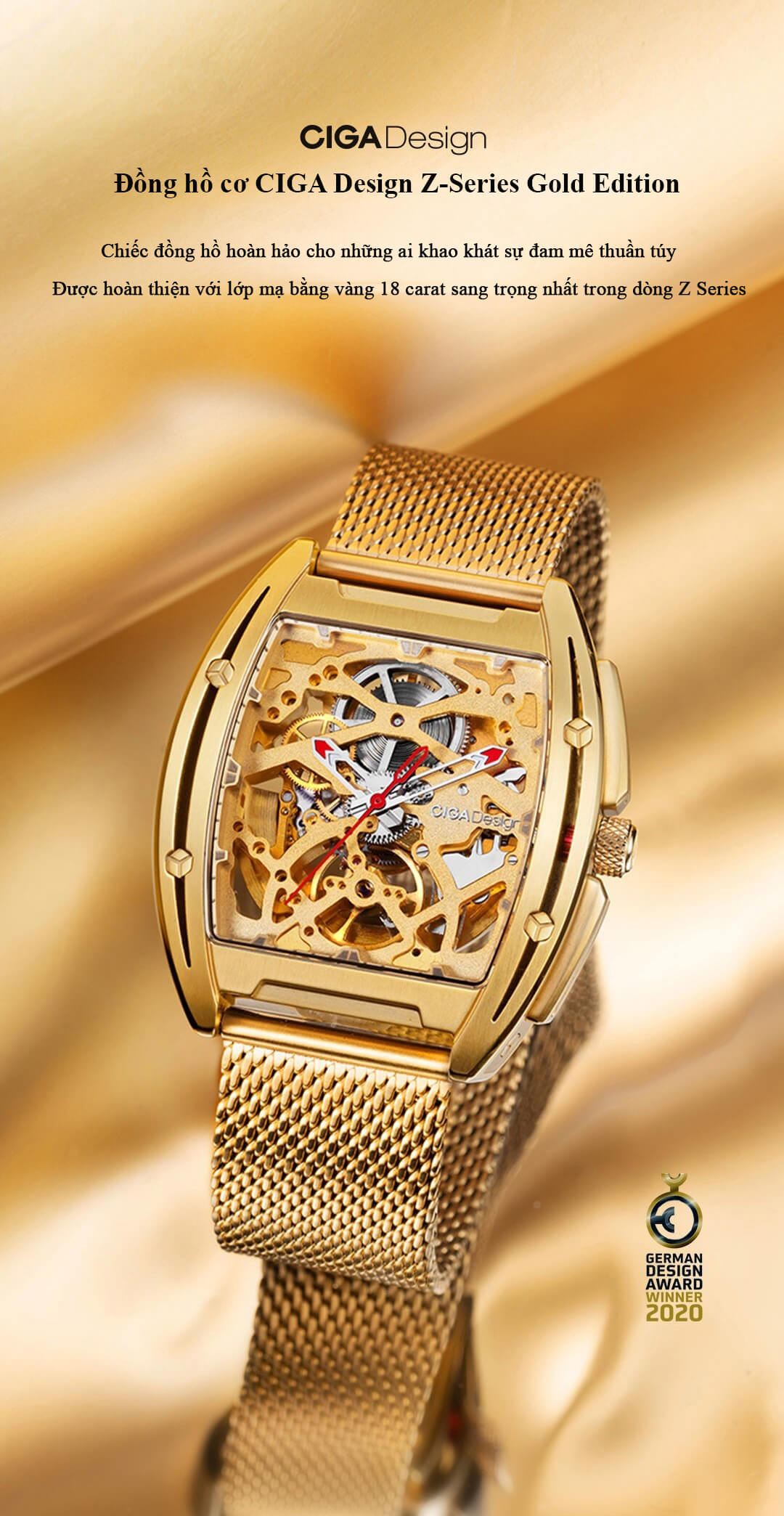 Đồng hồ cơ Ciga Z-Series Gold Edition (Bản quốc tế, 2 dây đeo) - Z ...
