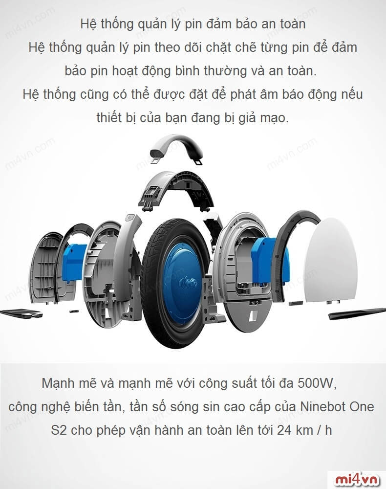 Xe cân bằng Ninebot One S2 (Bản Quốc Tế)